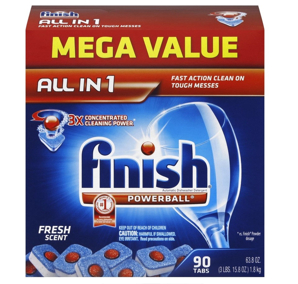 Finish Powerball All-In-One Dishwasher Detergent Tabs Fresh Scent Jet ...