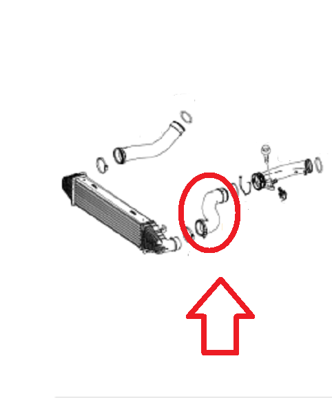 TUBO INTERCOOLER MANICOTTO TURBO MERCEDES CLASSE C W204 C200 C220 CDI ...