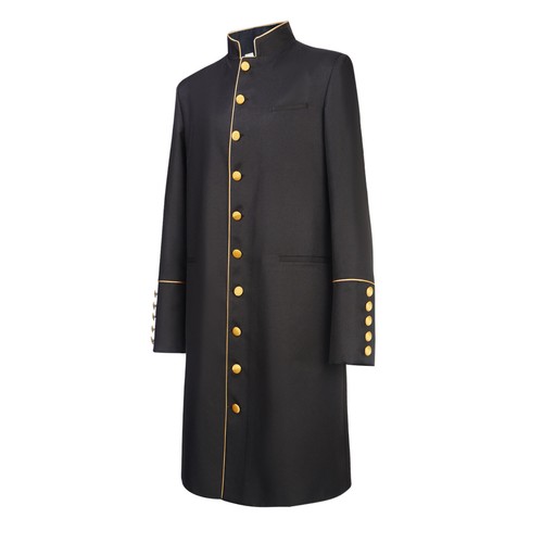 Men's Short Jacket Clergy Robes Choir Coat Pastor Priest Stand Collar ...