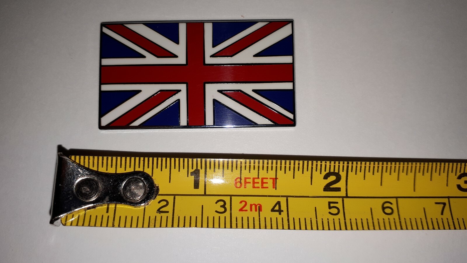 ENAMEL UNION JACK BADGE METAL SELF ADHESIVE 21 X 38MM | eBay