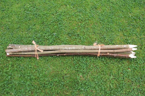 10 x Coppiced Willow & Birch Garden Support Stakes; 4ft Long ...