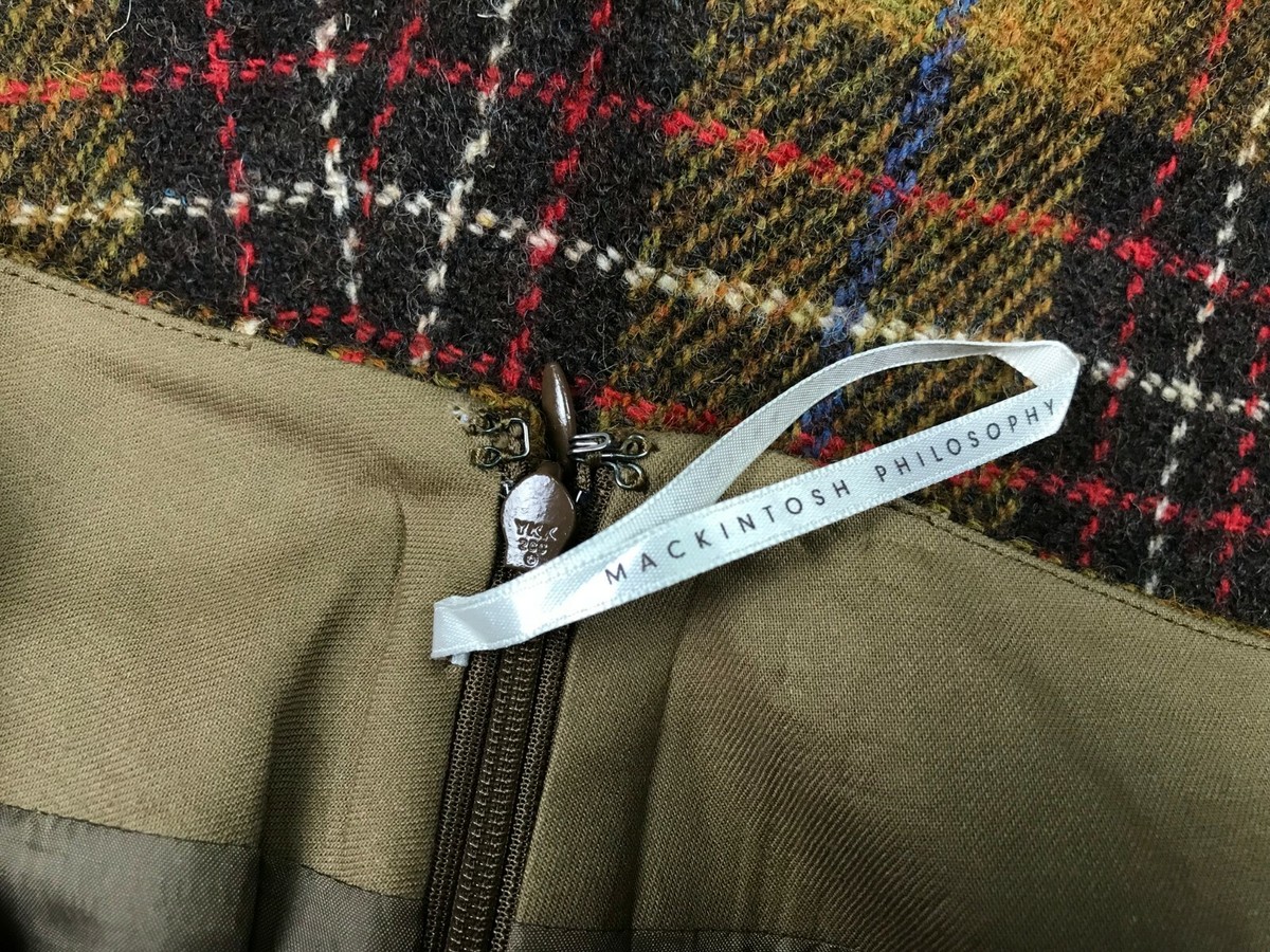 Mackintosh Philosophy Harris Tweed Brown Wool Skirt Japan Sz Mackintosh Philosophy Harris Tweed Brown Wool Skirt Japan Sz