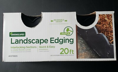 Greenscapes 20 Ft Black Plastic Landscape Edging. SNAP together | eBay
