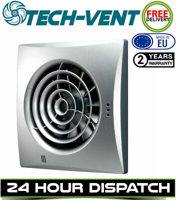 Chrome Extractor Fan, Low Energy - Bathroom, Wet Room & Shower + Timer ...