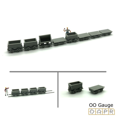 DAPR - OO Gauge Model Scenery Building Kit- Mining Quarry Carts & Track ...