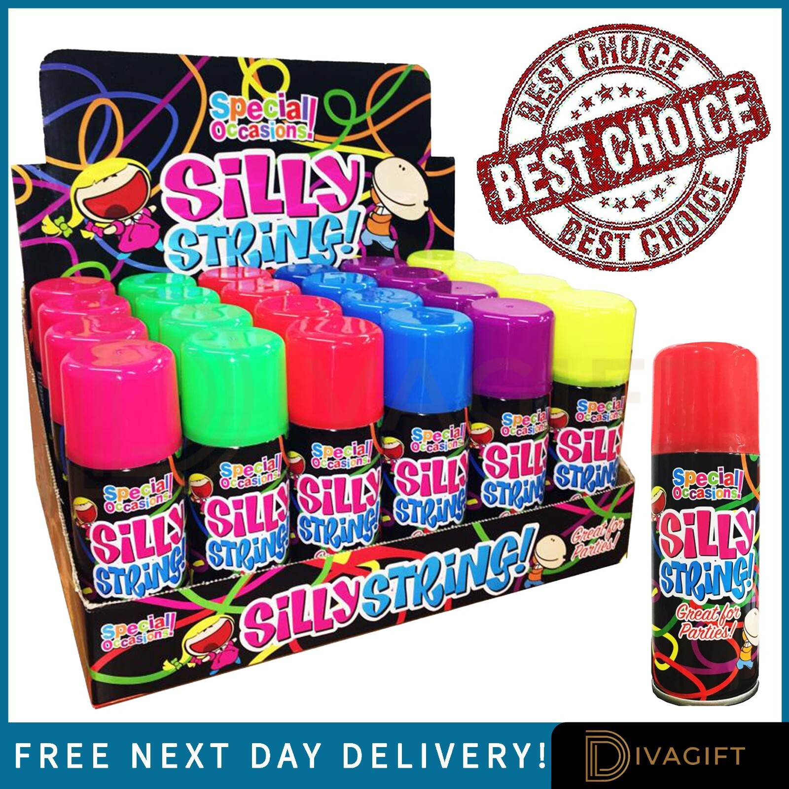 200ML PARTY SILLY STRING CAN MIXED COLOURS CRAZY COLOURFUL BIRTHDAY 200ml-party-silly-string-can-mixed-colours-crazy-colourful-birthday