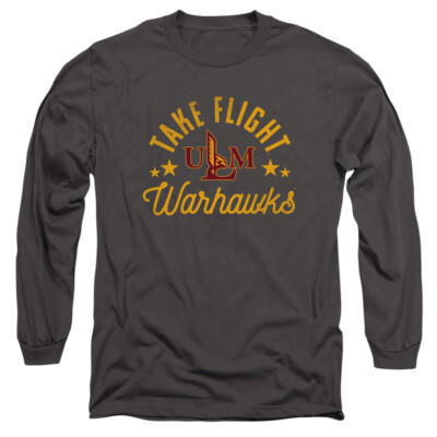 ULM Adult Long Sleeve T-Shirt Warhawks Redhawks, Charcoal, S-3XL | eBay