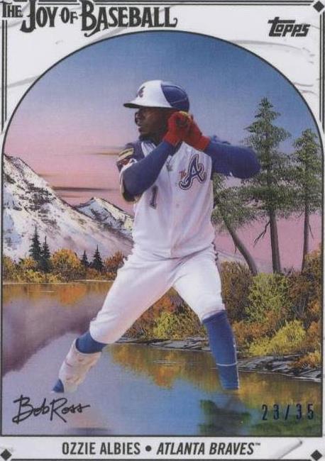 2023 Topps X Bob Ross The Joy of Baseball - Ozzie Albies #52 Titanium ...