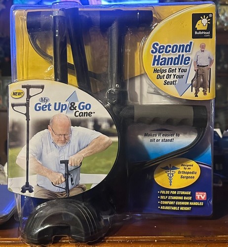 AS SEEN ON TV GET UP AND GO CANE SECOND HANDLE HELPS YOU GET UP FOLDS ...