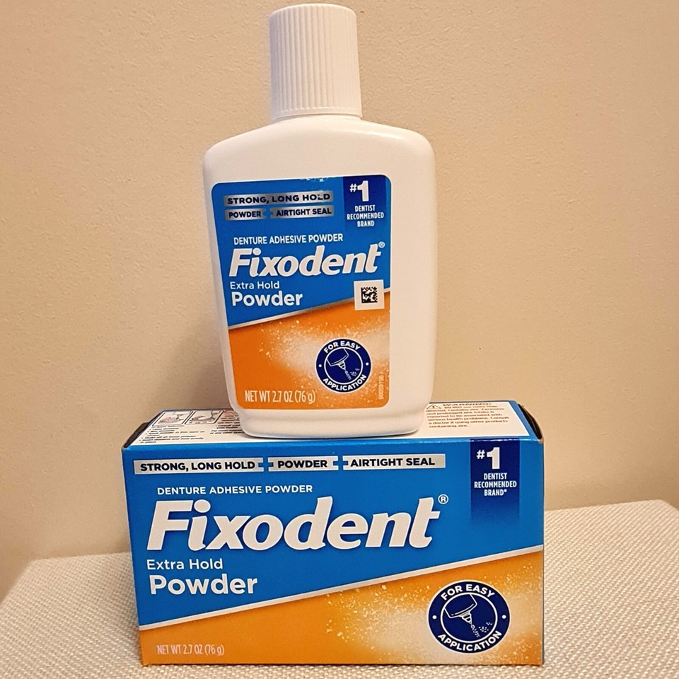 Fixodent Denture Adhesive Fixative Extra Hold Powder (Ultra Wernets ...