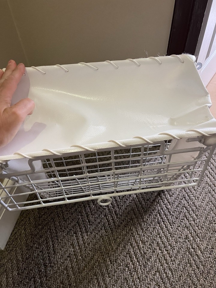 FOLDING CAGE MAIL/LETTER BOX-WHITE METAL-SPACE SAVING-NEXT DAY POST ...