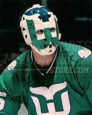 John Garrett Hartford Whalers great goalie mask action 8x10 11x14 16x20 ...