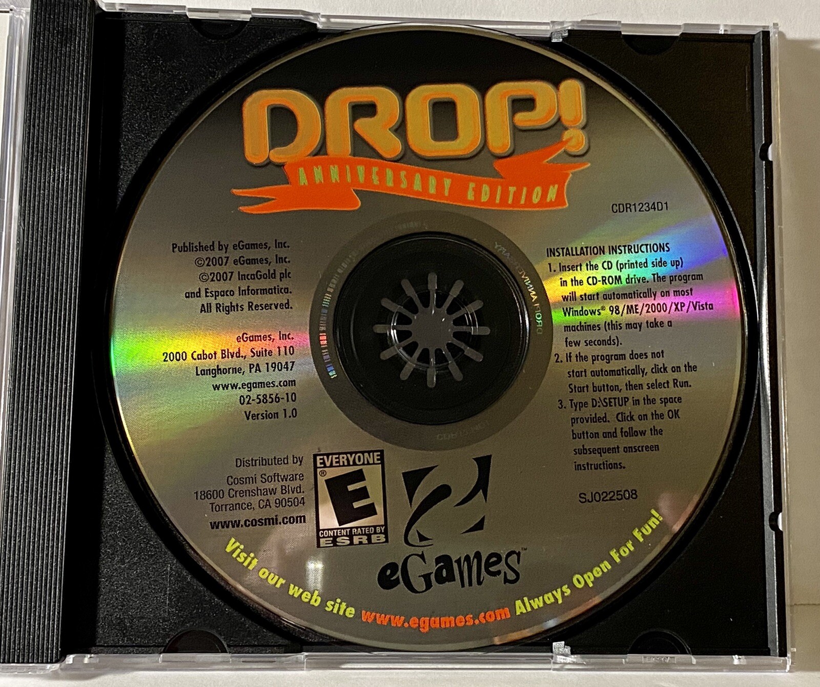 DROP Anniversary Edition - PC CD-ROM - eGames - Nuclide Games - EUC ...
