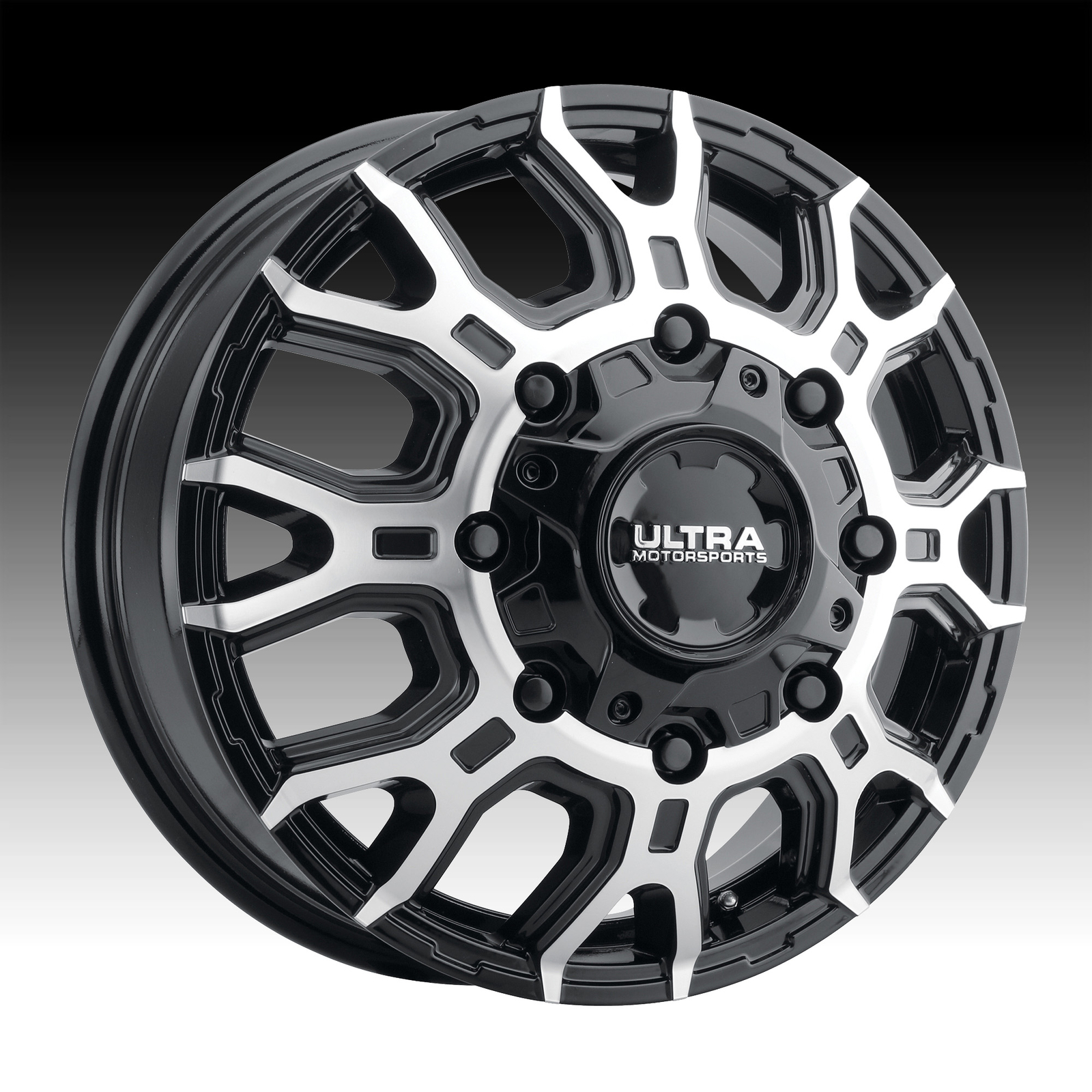 Ultra 022U Scorpion Dually Gloss Black Machined 17x6.5 8x210 129mm (022 ...