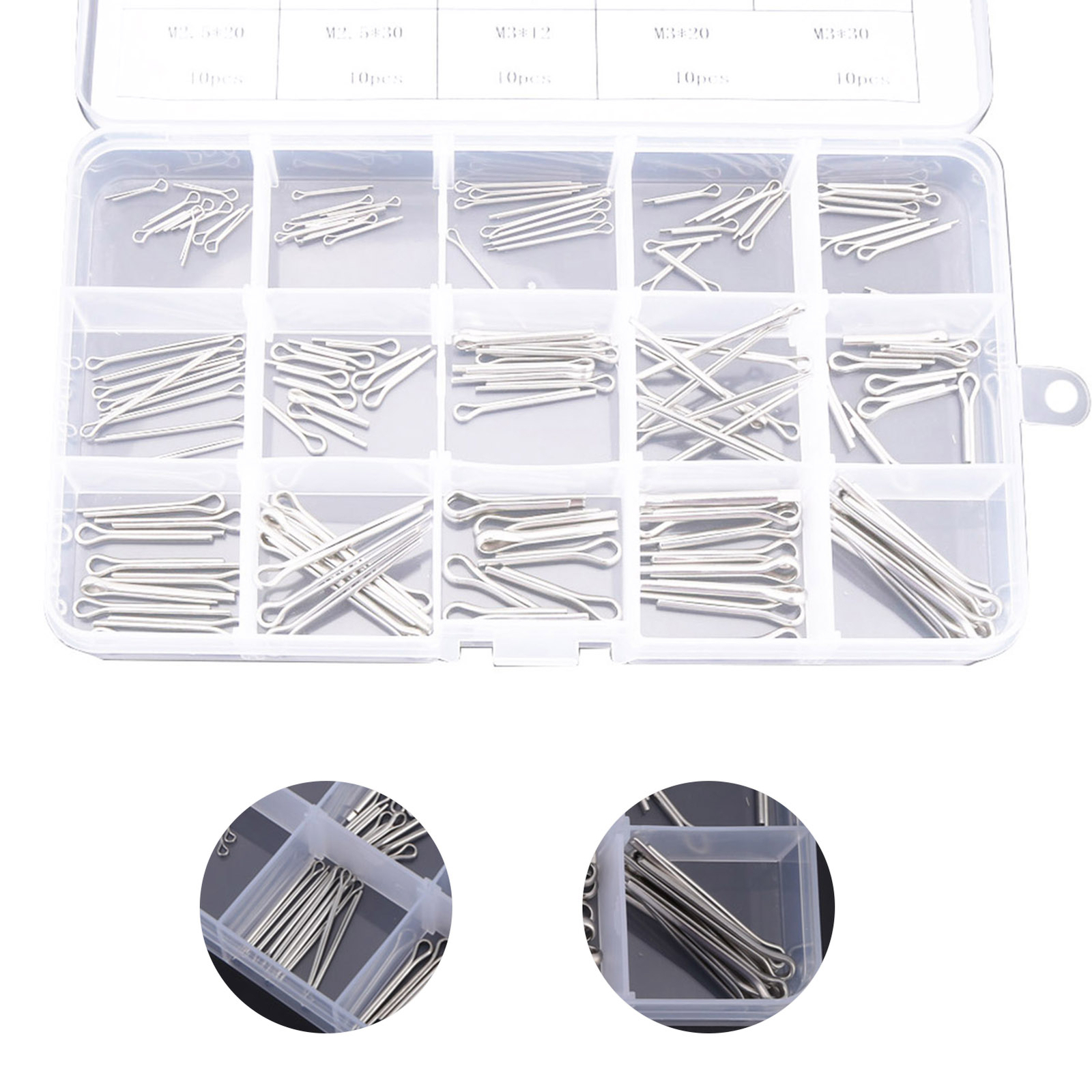 150Pcs 15 Kinds 304 Stainless Steel Split Cotter Pins Kit M1 M3 | eBay