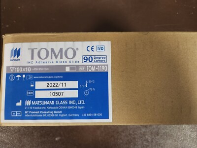 Tomo Matsunami IHC Adhesive Glass Slide TOM-1190 Case of 1000 New!!! | eBay