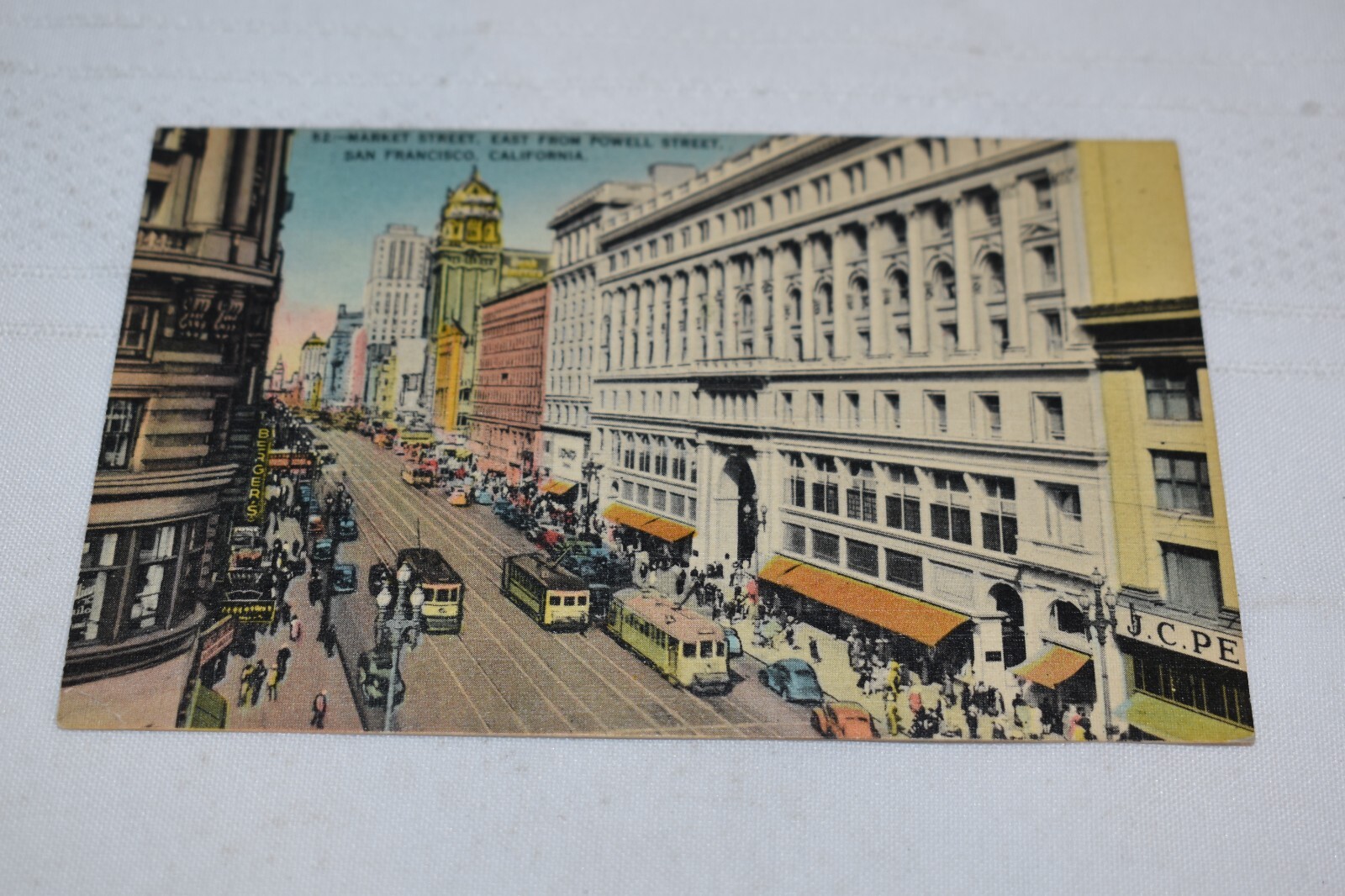 Market Street East from Powell San Francisco California Postcard Scenic ...