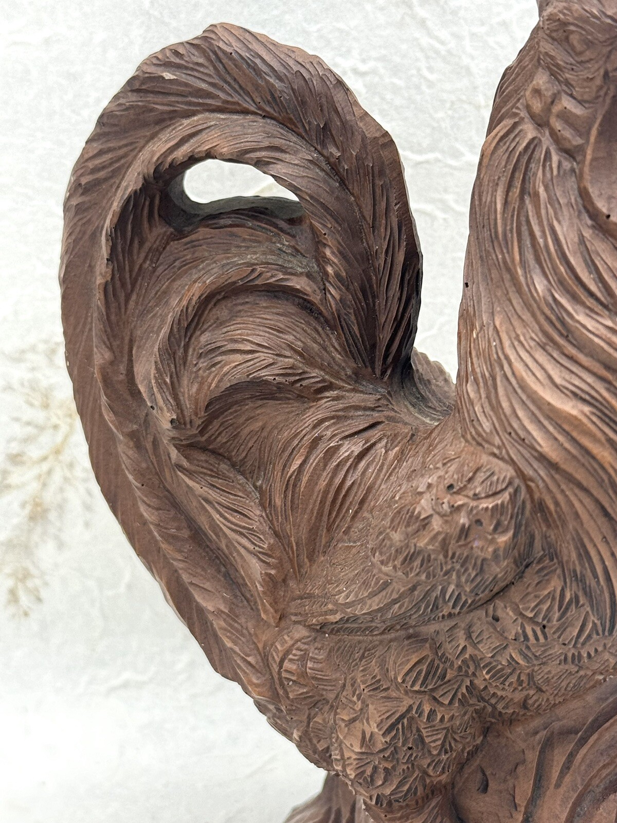 Red Mill Rooster Pecan Shell Sculpture / Wooden Rooster Figurine 7 ...