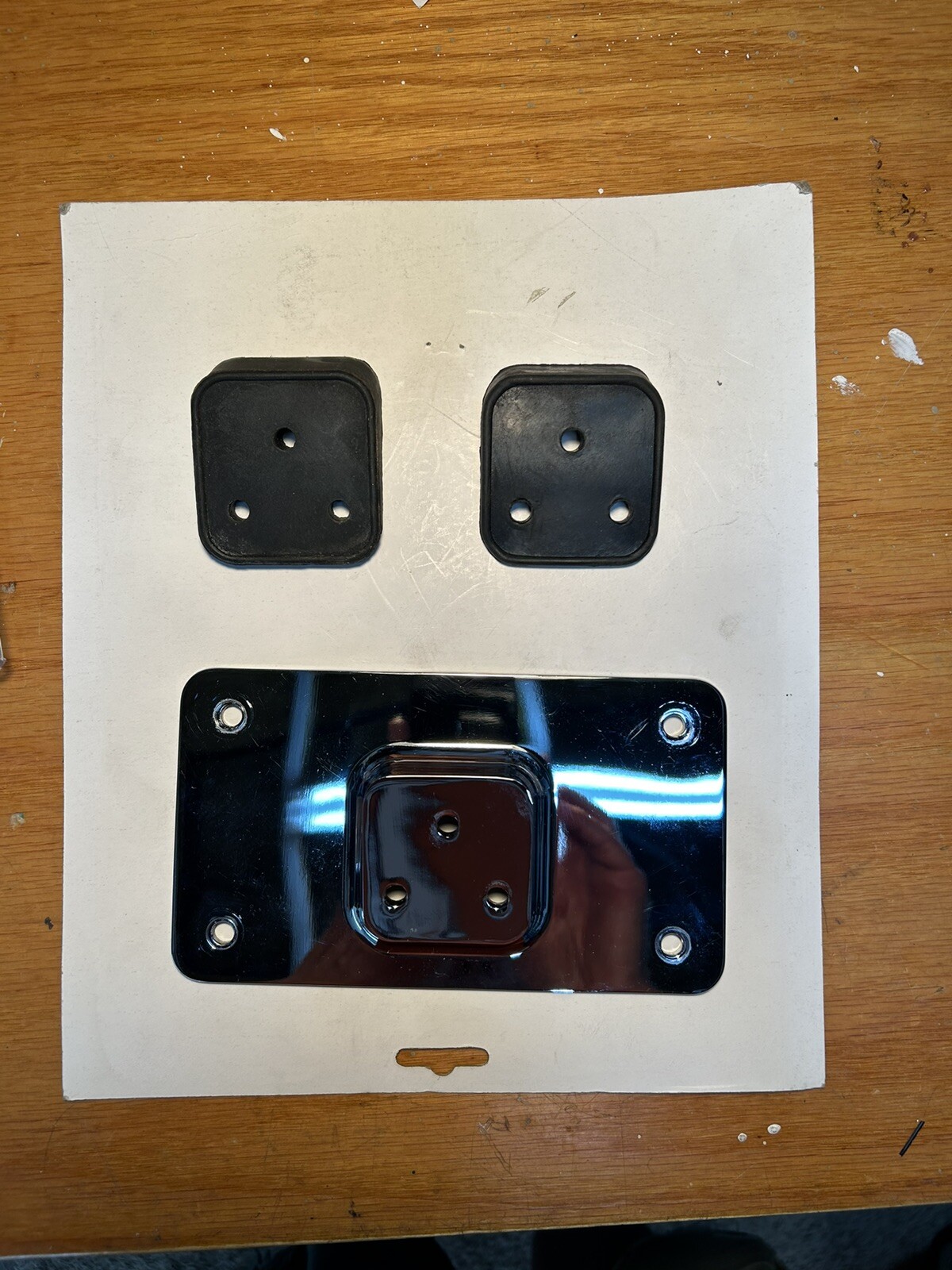 Sold - Customer Chrome Harley Lay Down license plate | Adventure Rider