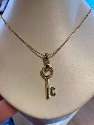 Ladies 18 Inch Gold Tone Key Necklace & 2" extender - Choice of ...
