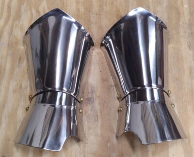 Medieval Hand Armor Guard Steel Arm Knight Larp Protection Bracers Pair ...