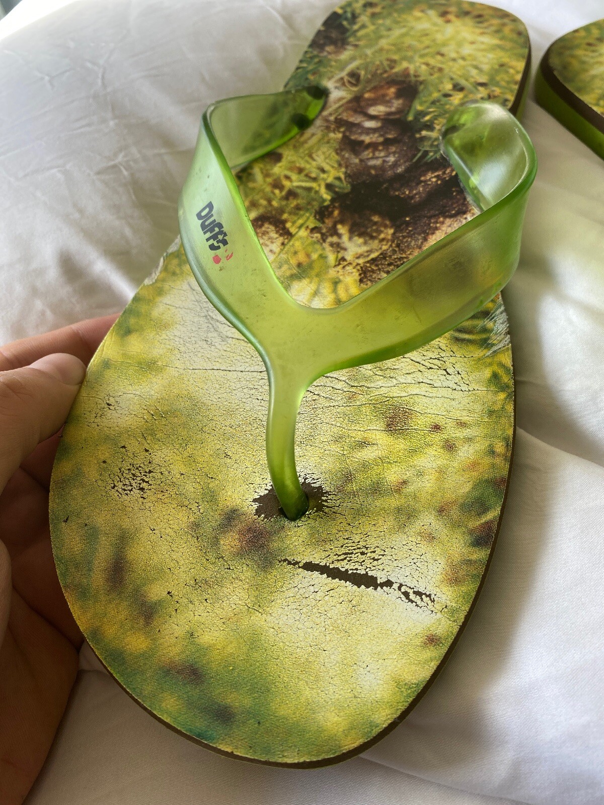 RARE OOP 1990s DUFFS Shoes Sandals Flip Flop Poop Turd XL Modern Art | eBay