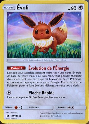 carte Pokémon 101/149 Évoli 60 PV SM1 - Soleil et Lune NEUF FR | eBay UK