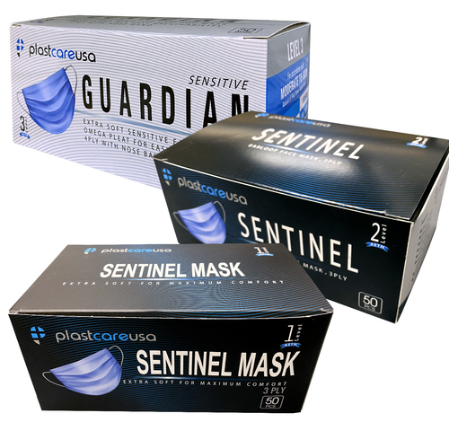 ASTM Ear Loop Disposable Medical Face Masks (Choose Your Qty, Color ...