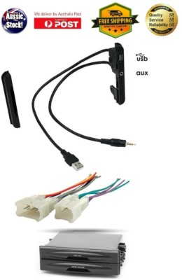Fascia Harness Drink Pocket facia Fits Toyota Double-Din Side USB 3.5mm ...