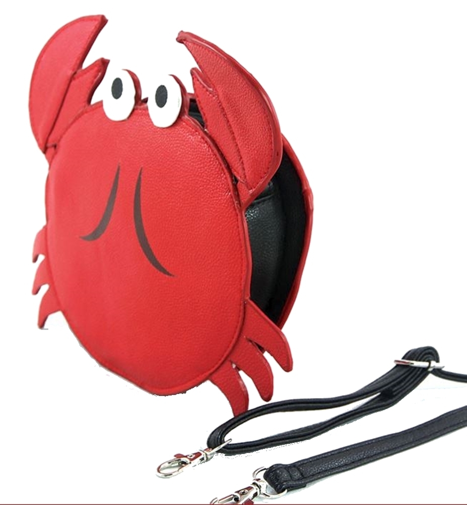 Whimsical Charming Red Mr. Crab Nautical Cross Body Purse Handbag | eBay