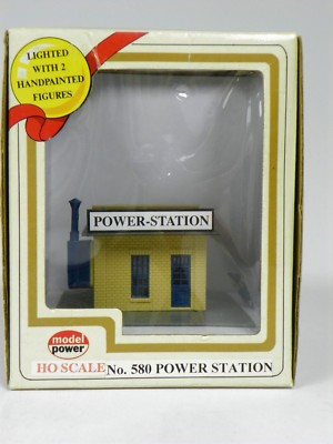 MODEL POWER HO SCALE BUILT-UP "POWER STATION" LIGHTED MODEL KIT | eBay