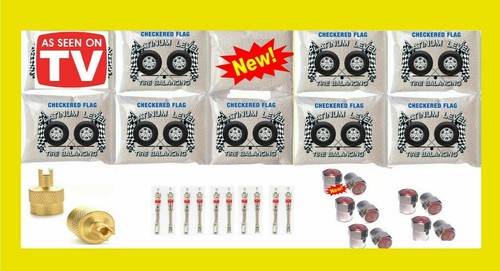 (10- 5oz) Bulk Checkered Flag Tire Balance Beads Kit includes 10 ...