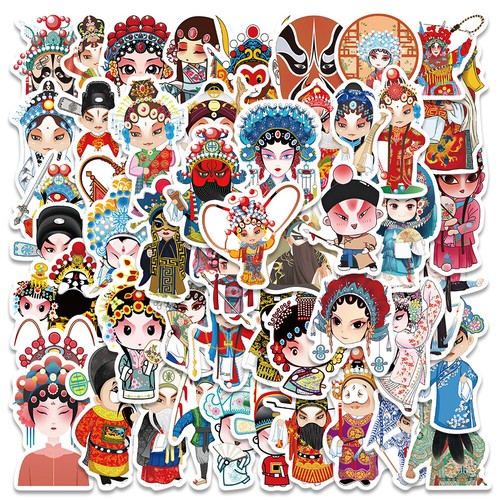 Beijing Opera facial design Waterproof Vinyl Decal Stickers Phone Case ...