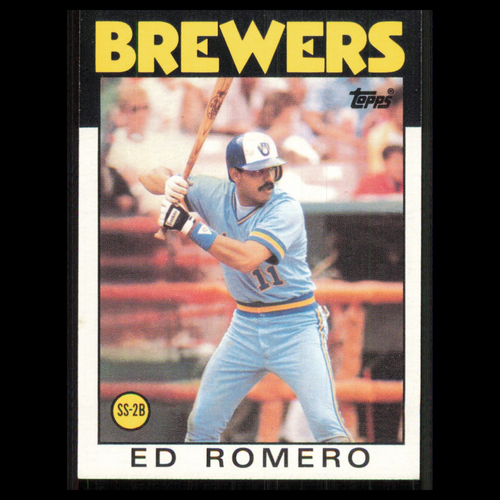 Ed Romero #317 1986 Topps Milwaukee Brewers Baseball Card MLB NM | eBay