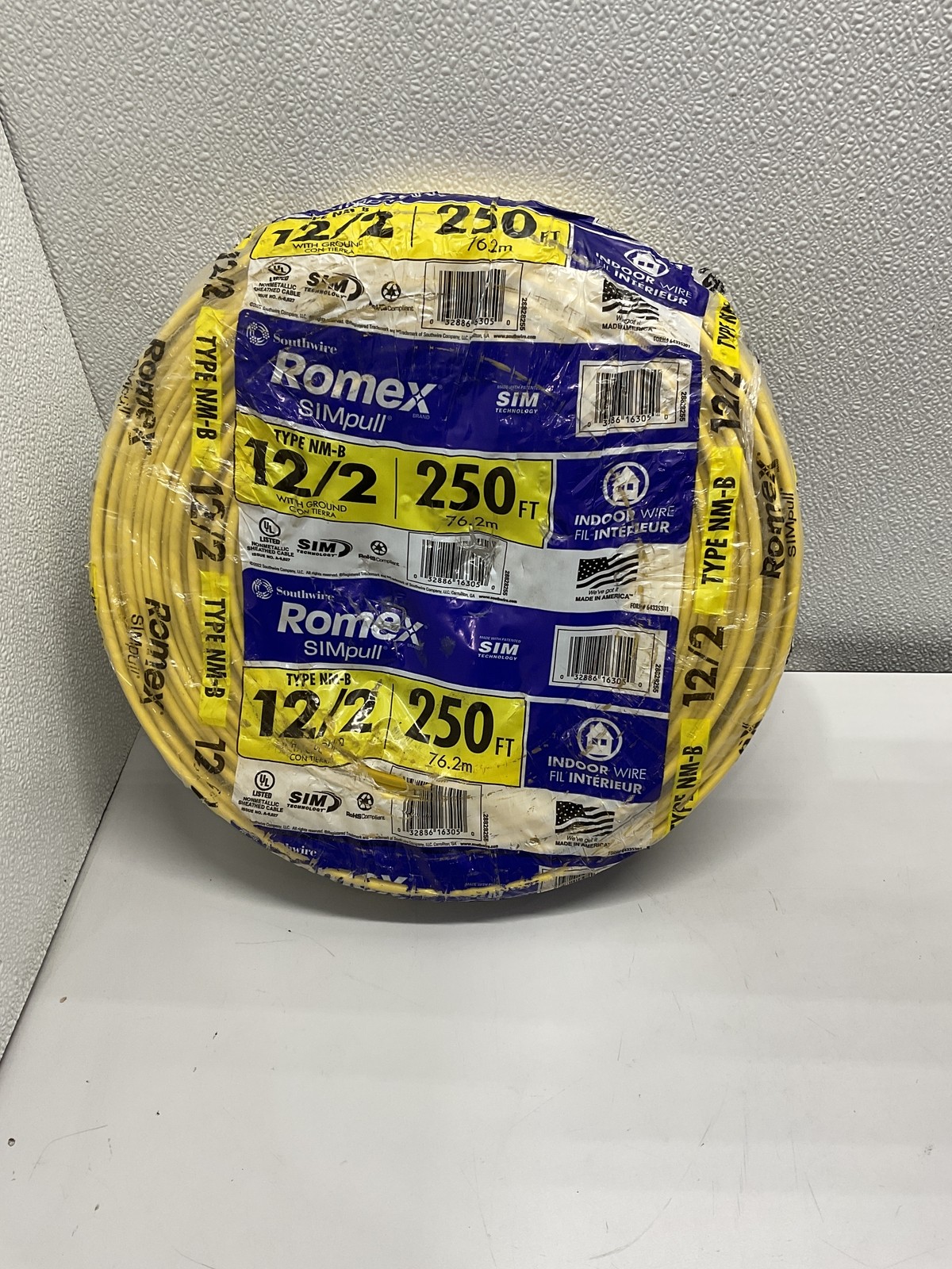 Southwire 250 ft. 12/2 Solid Romex SIMpull CU NM-B W/G Wire 28828269 | eBay