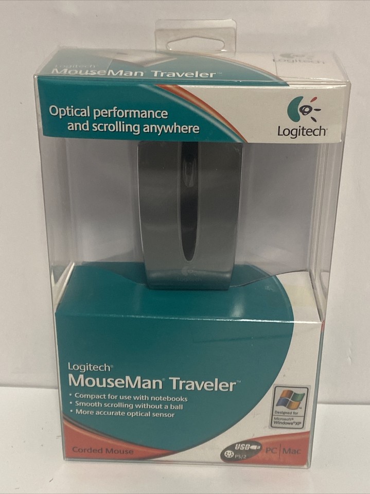 Logitech MouseMan Traveler USB Mouse- PC/Mac, Corded Mouse /Read | eBay