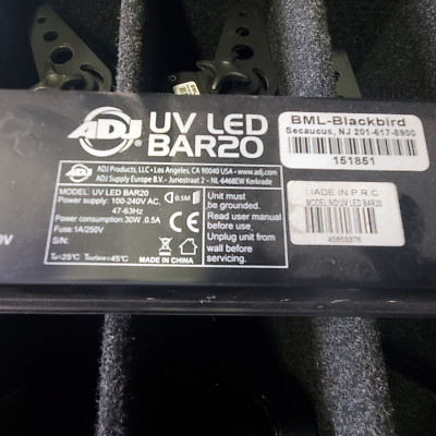 ADJ American DJ UV LED BAR20 IR Ultraviolet Backlight Lighting Fixture ...