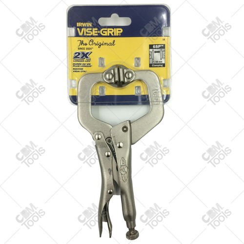 Vise-Grip 6SP 6" Long, 20/8" Capacity Locking C-Clamp with Swivel Pads ...