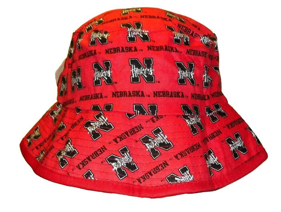Nebraska Huskers Mens Adult Red Bucket hat cap One size Fits All New ...