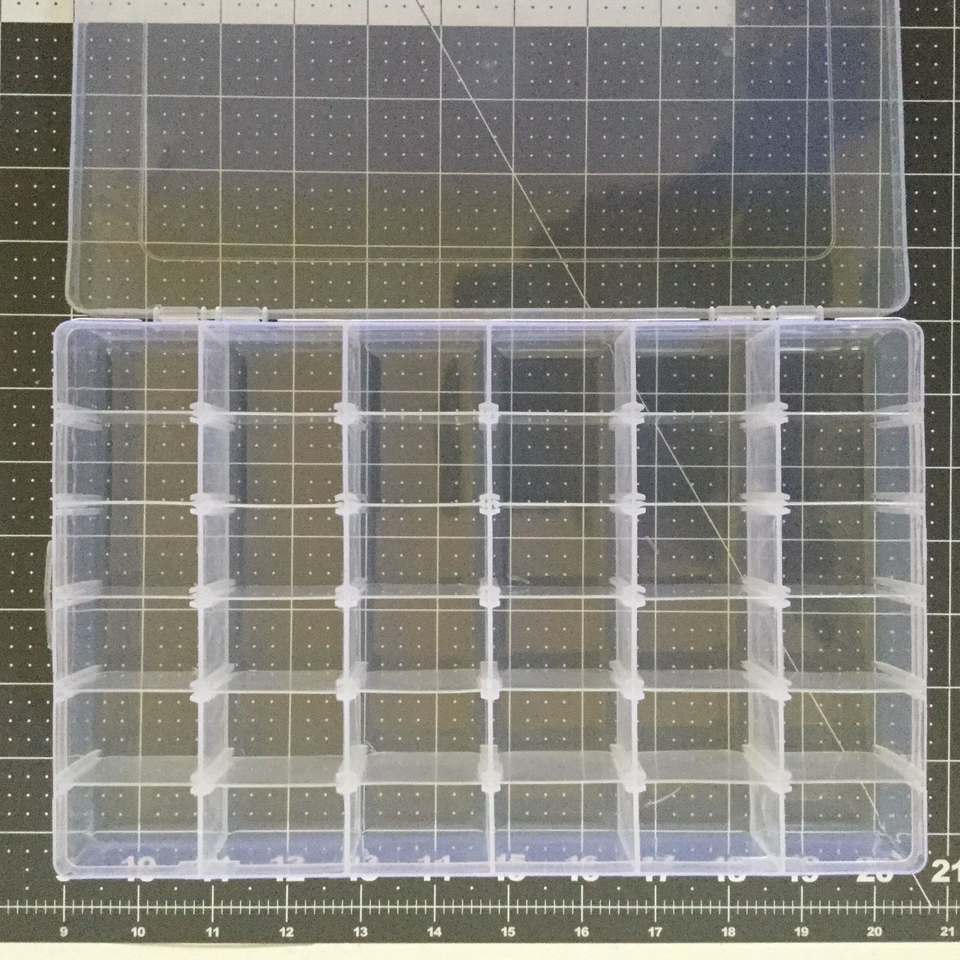 3 pcs Adjustable Plastic Box 36 Compartment Organizer Storage Container ...