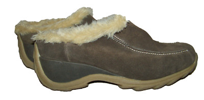 Sporto Brown Suede Leather Clogs Slip On 2" Heel Size 8M | eBay