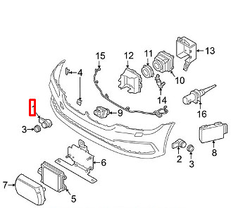 NEW BMW 7 G11 G12 FRONT BUMPER PDC PARKING SENSOR 66209274429 9274429 ...
