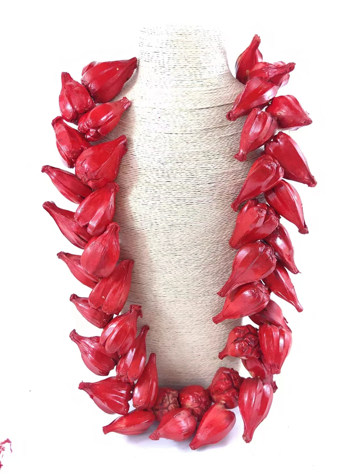 Traditional Natural Red Ula Fala Necklace Formal Occasions Handmade ...