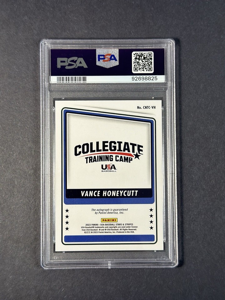 VANCE HONEYCUTT 2023 Stars & Stripes USA ROOKIE AUTO PSA 10 Gem Mint ...