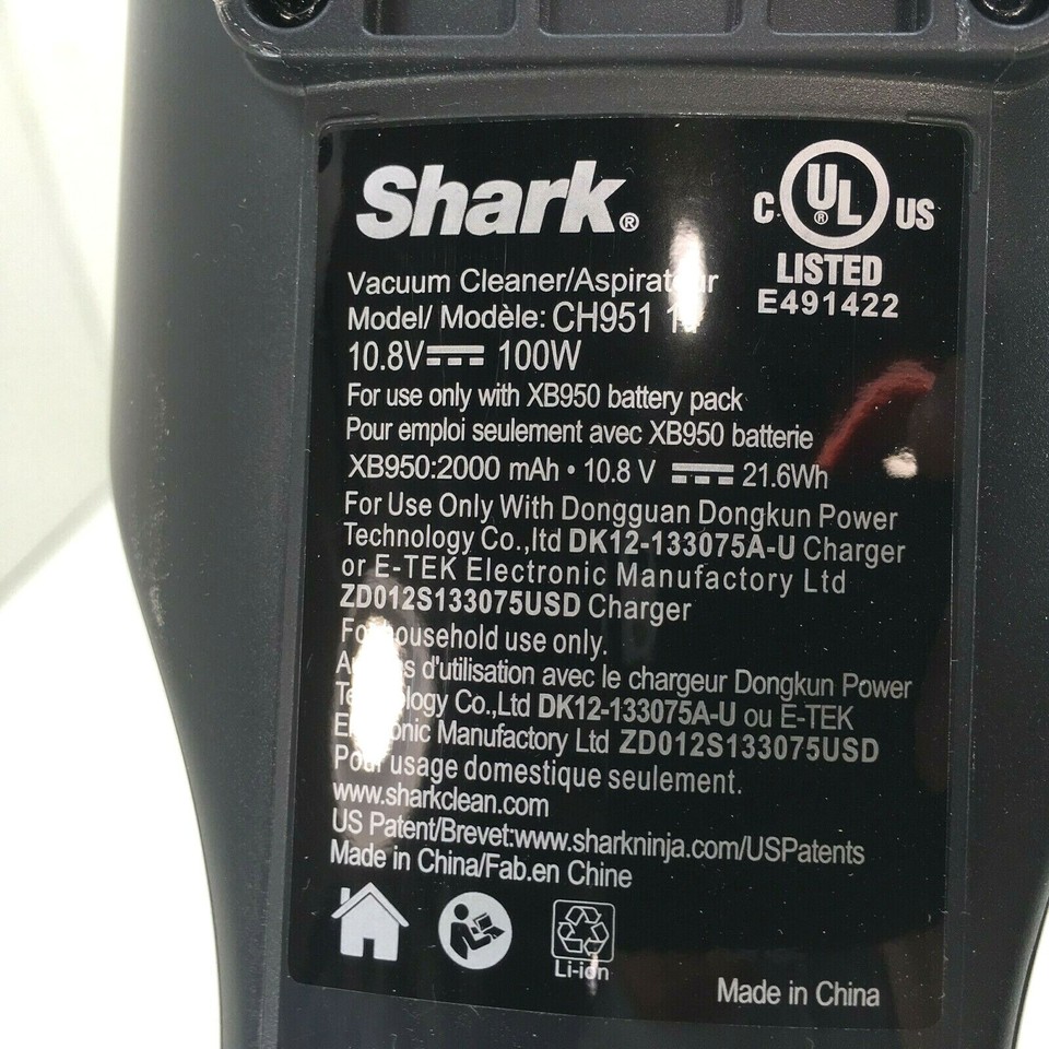 Shark CH951 CH951C MAIN BODY HANDLE w/ MOTOR & BATTERY Genuine OEM ...