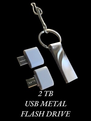 2TB USB 3.0 Flash Drive Metal Keychain Memory Stick PC Laptop Storage ...