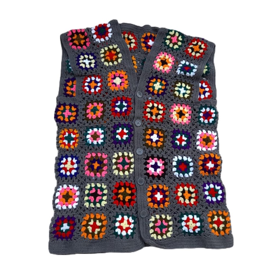 Paul McCartney Granny Square Sweater Vest Beatles Pattern 60s Jumper ...
