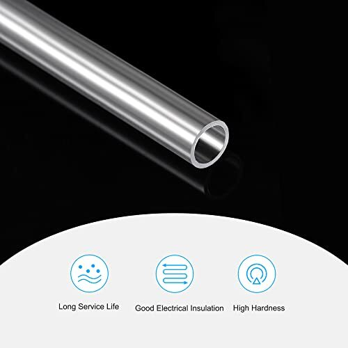 Clear Round Rigid Pc Tube 5mm Id X 6mm Od X 305mm Polycarbonate Tubing ...