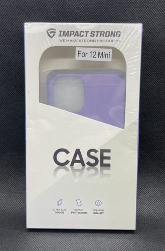 NEW Impact Strong Hard Plastic iPhone 12 Mini Case, Purple/Black, 5.4 ...