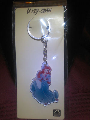 DISNEY ARIEL ON U KEY-CHAIN WITH 1" RING & CHAIN SINGLE SIDED KEYCHAIN ...